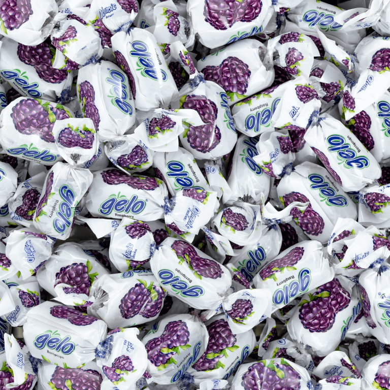 Jelly candies with raspberry flavor Gelo - RIZOPOULOS COFFEE 1901